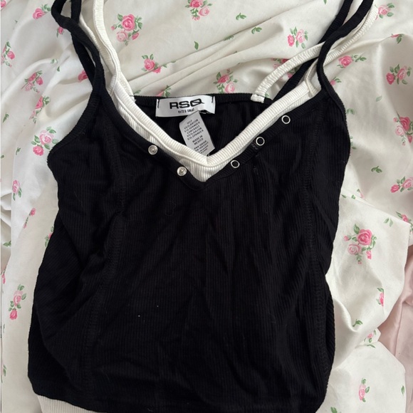 RSQ | Tops | Y2k Style Layered Black Tank | Poshmark